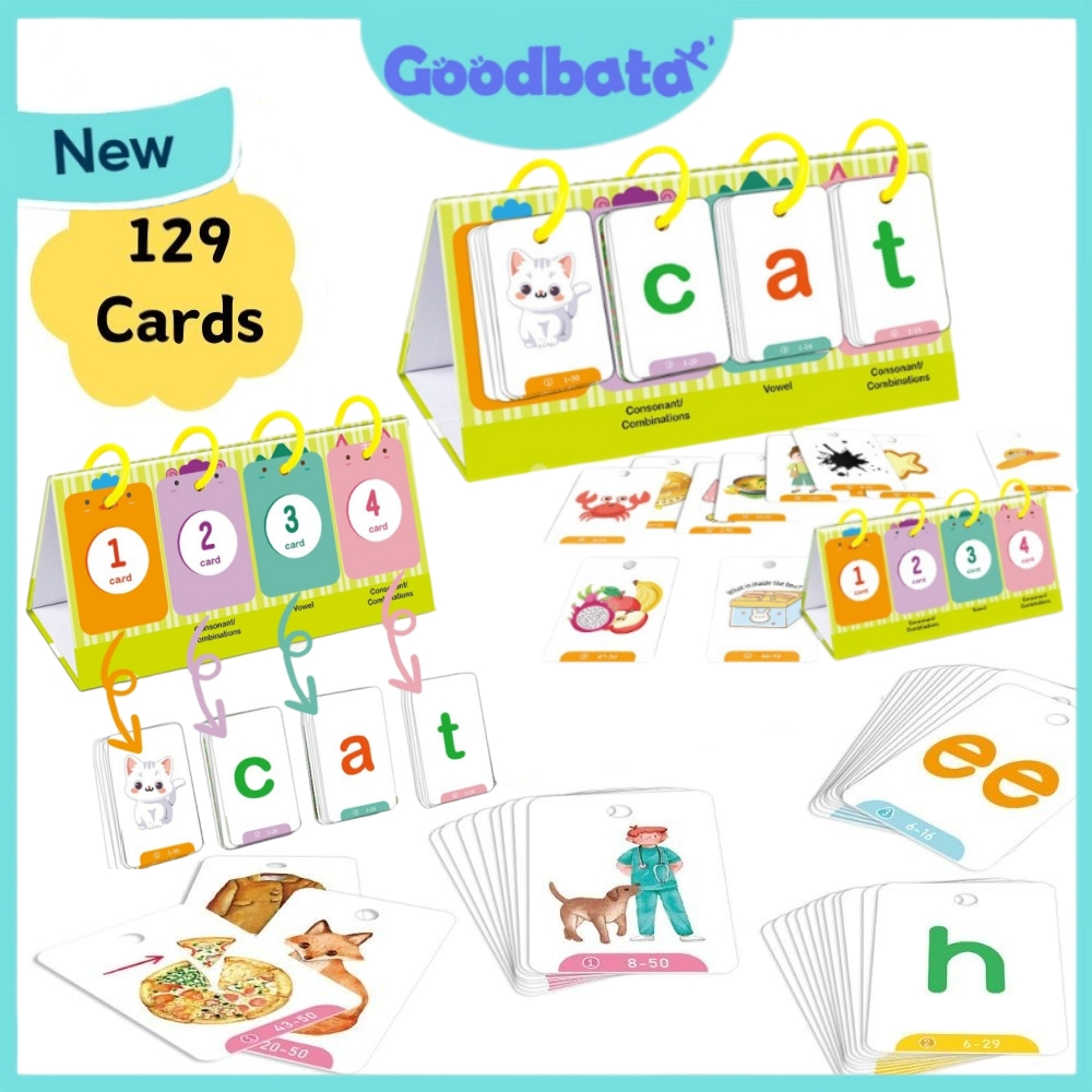 Kids Phonics English Flashcards CVC Words Vocabulary Spelling ...