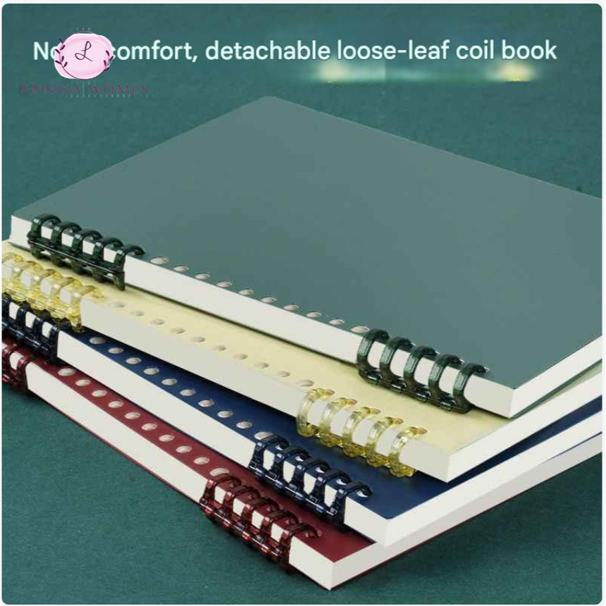 JENNIKA High Color Value A5 Binder Notebook with Detachable Coil Rings ...