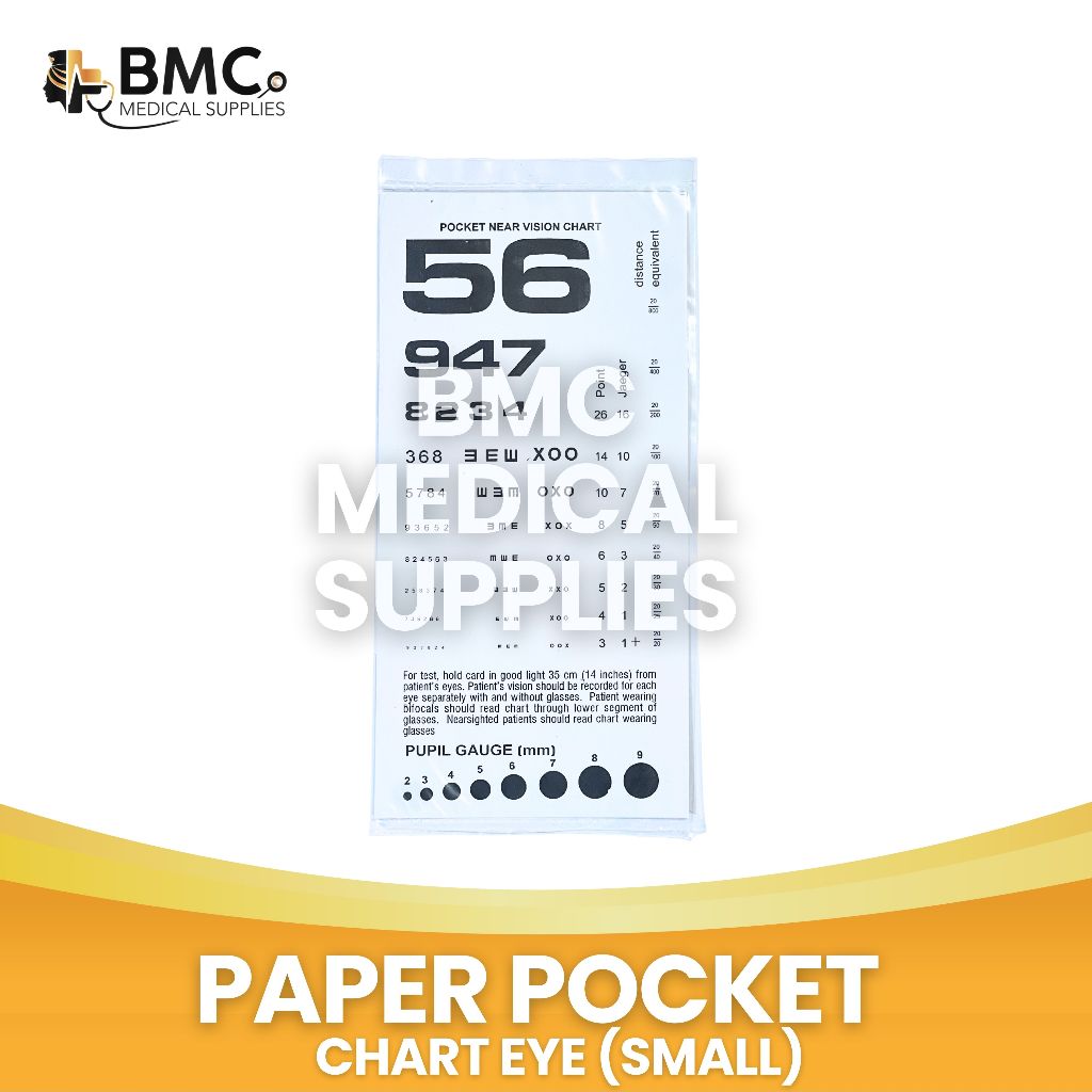 Pocket EEye Chart / Snellen or Jaeger Chart and Pain Rating Scale ...