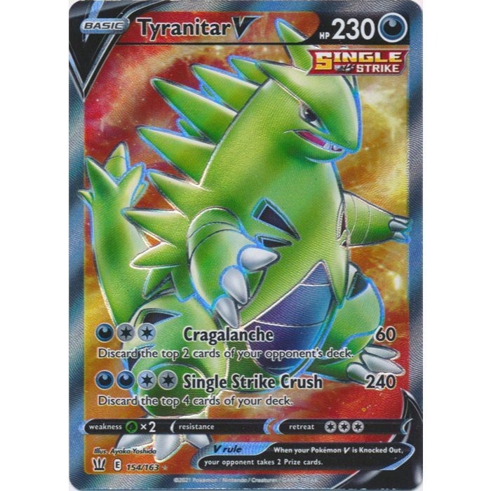 Tyranitar V (Full Art) - 154/163 Pokemon » SWSH Battle Styles Ultra ...