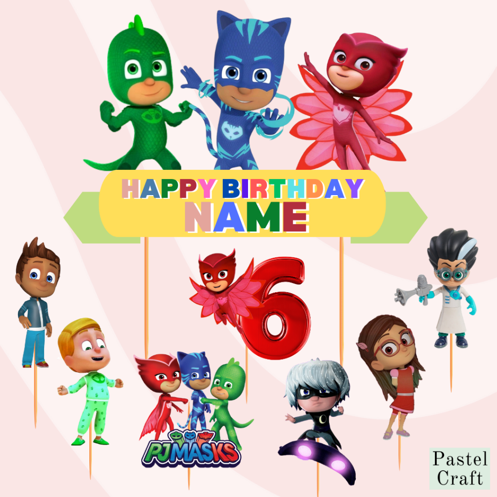 PJ Mask Customized Cake Topper | Shopee Malaysia