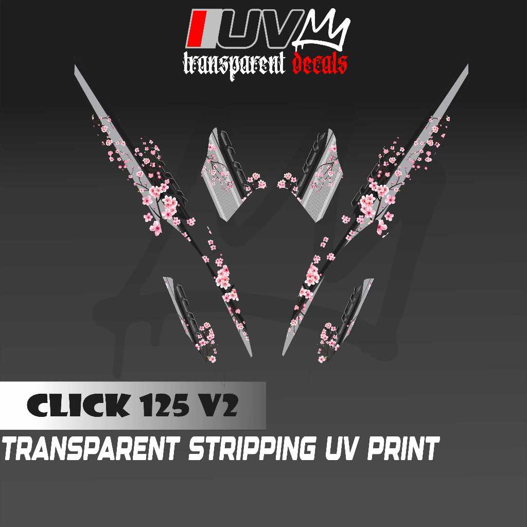 TRANSPARENT UV HONDA CLICK 125 V2 SAKURA DECALS | Shopee Malaysia