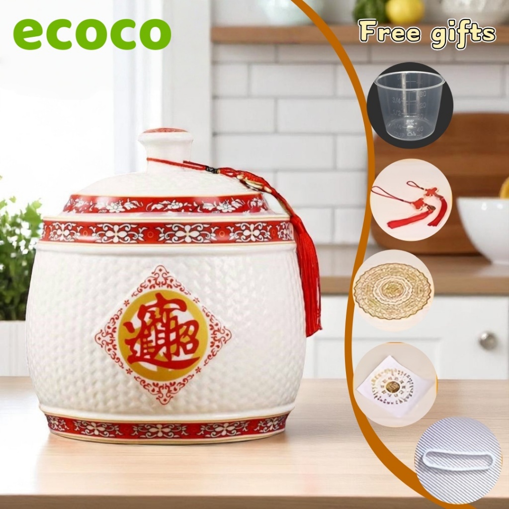 Ecoco Rice Dispenser 5KG 10KG Sealed Rice Storage Box with Measuring ...