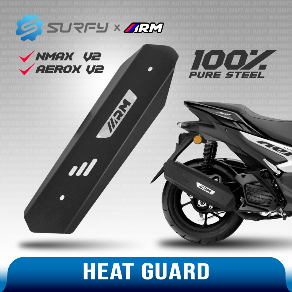 Arm Heat Guard CNC Stainless Steel Muffler Cover For YAMAHA Nmax v2 ...