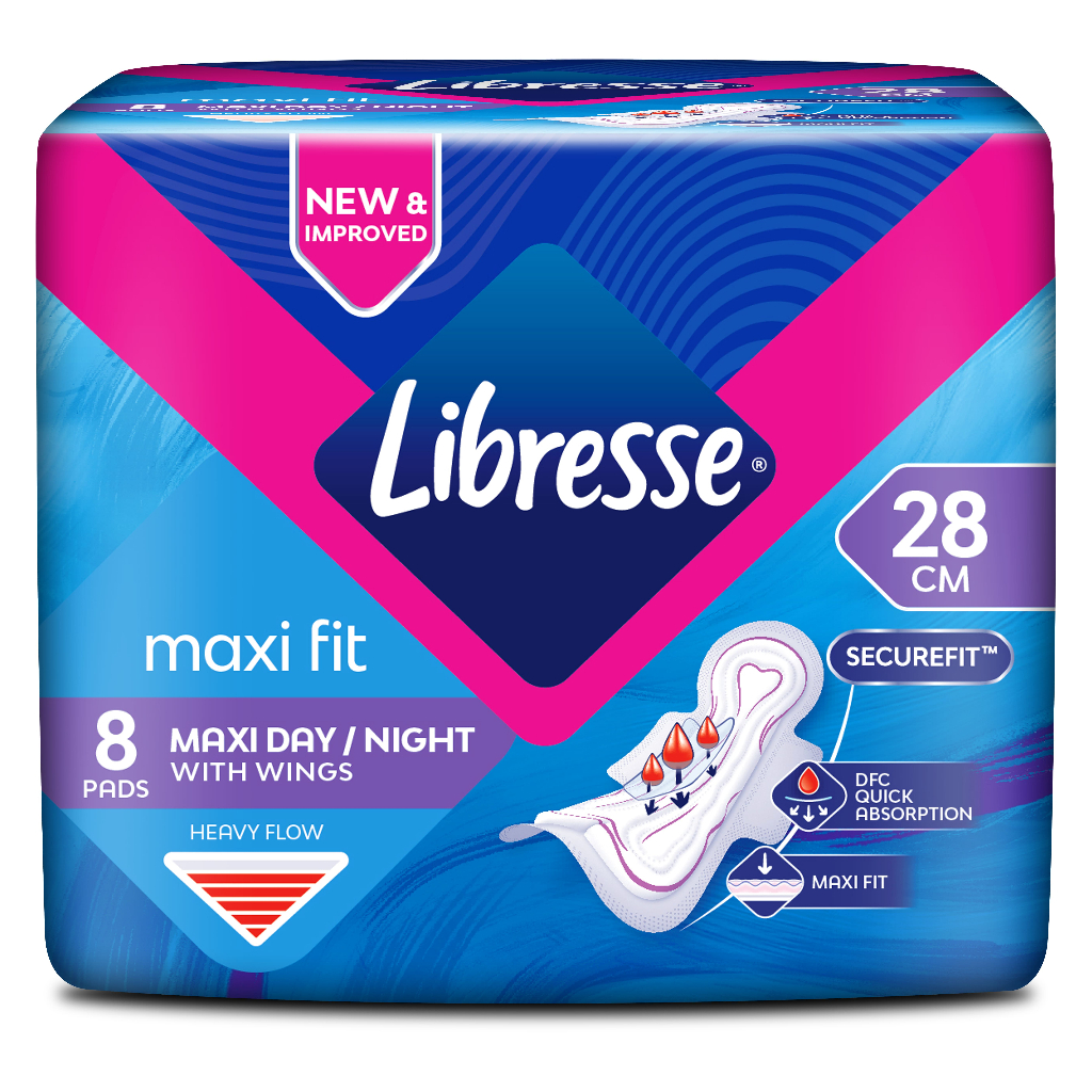 Libresse Maxi Fit w/ Wings 28cm (8 pads) | Shopee Malaysia