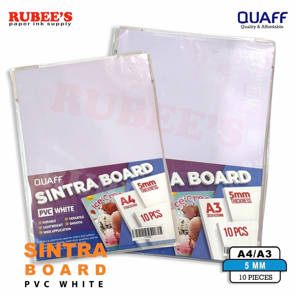 QUAFF SINTRA Board PVC White A4 & A3 Size (5MM) 10 sheetS | Shopee Malaysia