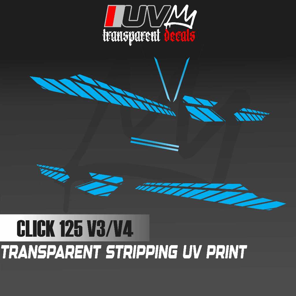 TRANSPARENT PRINT CLICK 125 V3/V4 SKYLINE DESIGN DECALS | Shopee Malaysia