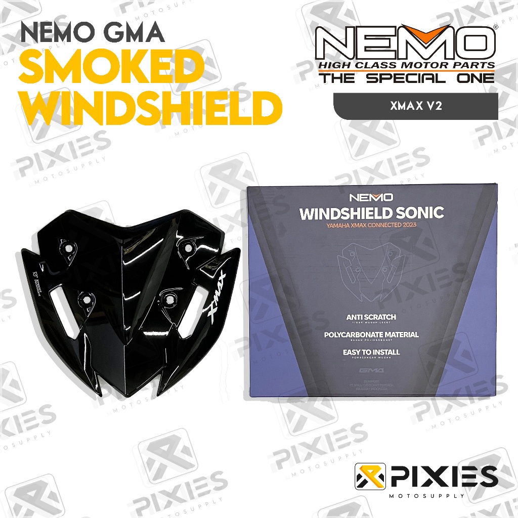 NEMO SONIC BLACK WINDSHIELD for YAMAHA XMAX V2 | Shopee Malaysia