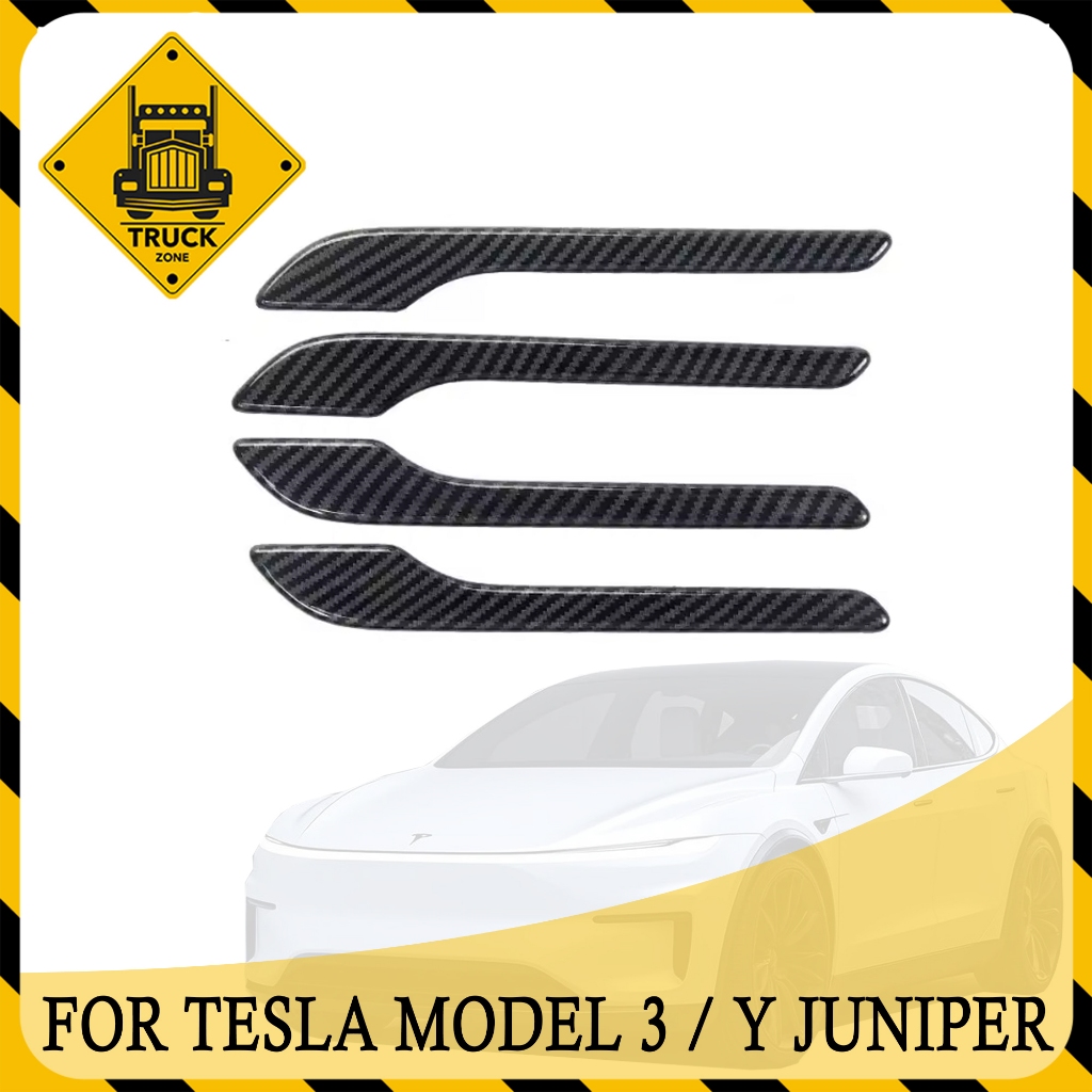 TESLA 2025 Model Y Juniper and Model 3 ABS Adhesive Carbon Fiber Door ...