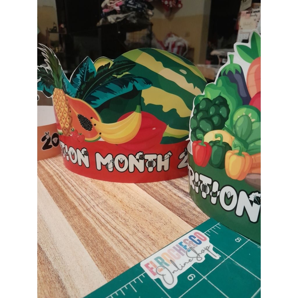 DIY NUTRITION MONTH HAT-UNcut ikaw na po ang maggugupit nito,210 gsm ...