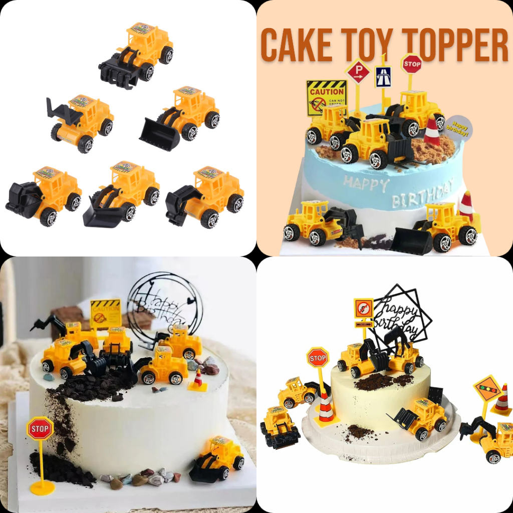 Construction Cake Topper Trucks Cake Topper toppers | Shopee Malaysia