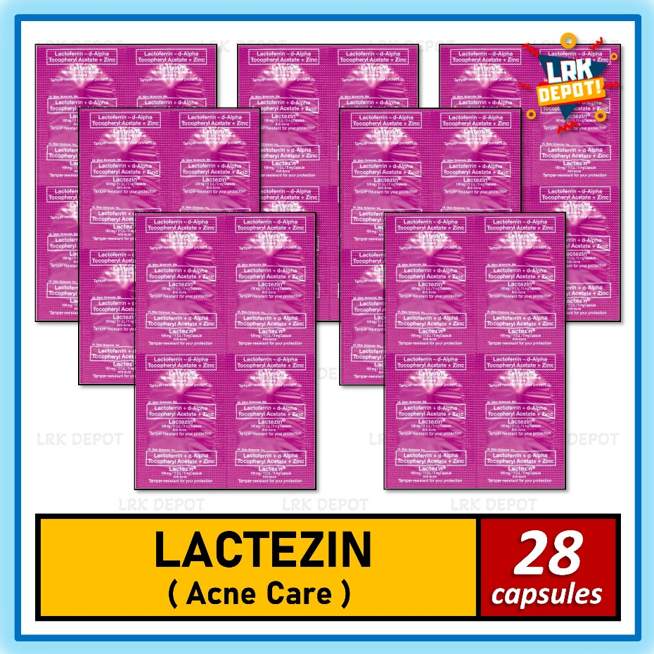 Lactezin Anti-Acne 28 capsules (Lactoferrin + Vitamin E + Zinc ...