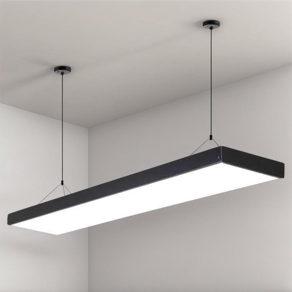 1.2M/36W LED Modern Linear Office Hanging Pendant Light Industrial ...
