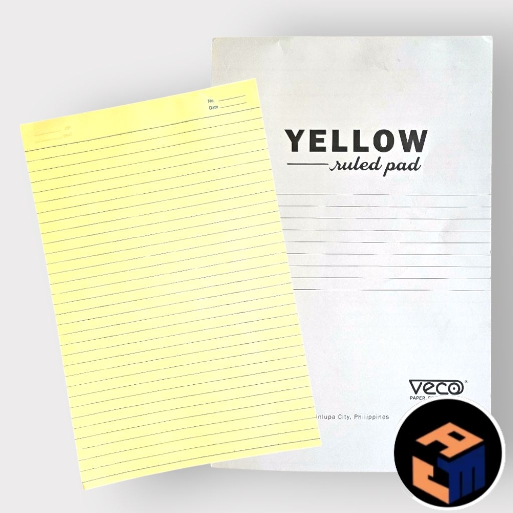 Veco Yellow Ruled Pad Whole Size | Shopee Malaysia