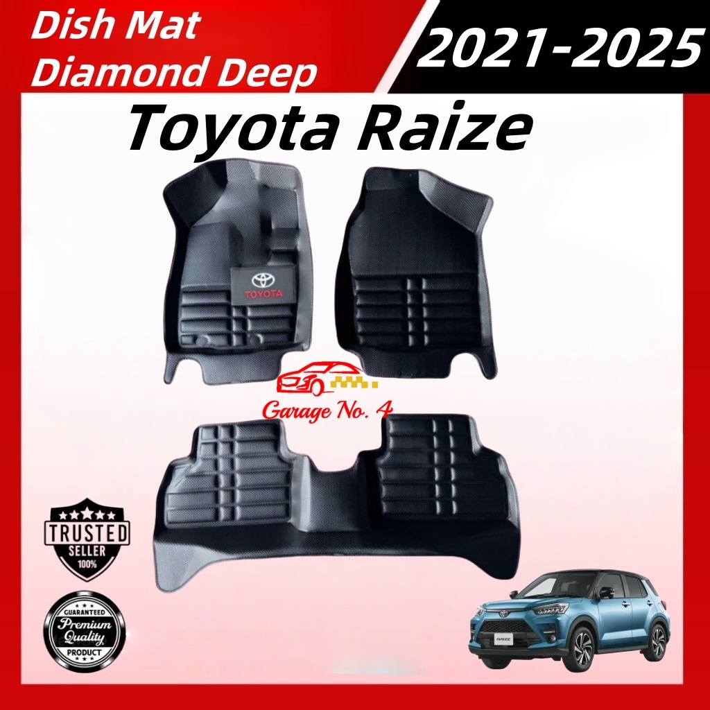 Toyota Raize 2021-2025 premium Diamond Deep Dish Car Matting, car ...