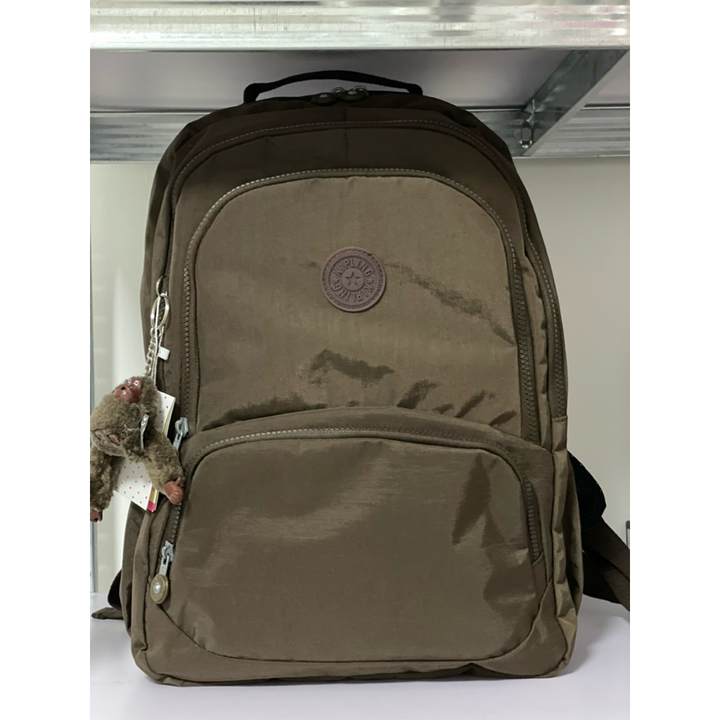 nylon kipling large backpack choco brown | Shopee Malaysia