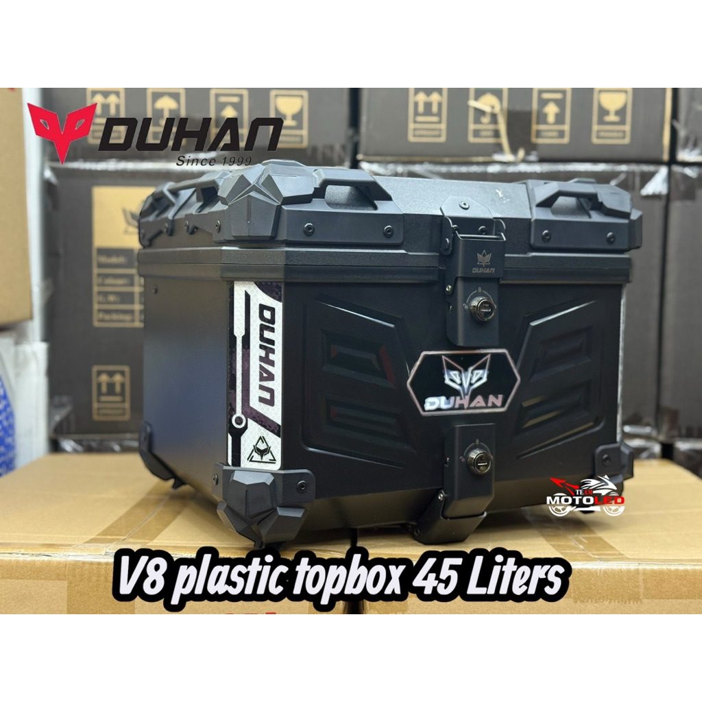 DUHAN V8 45Liters ABS PLASTIC TOPBOX (FREE BACKREST) | Shopee Malaysia