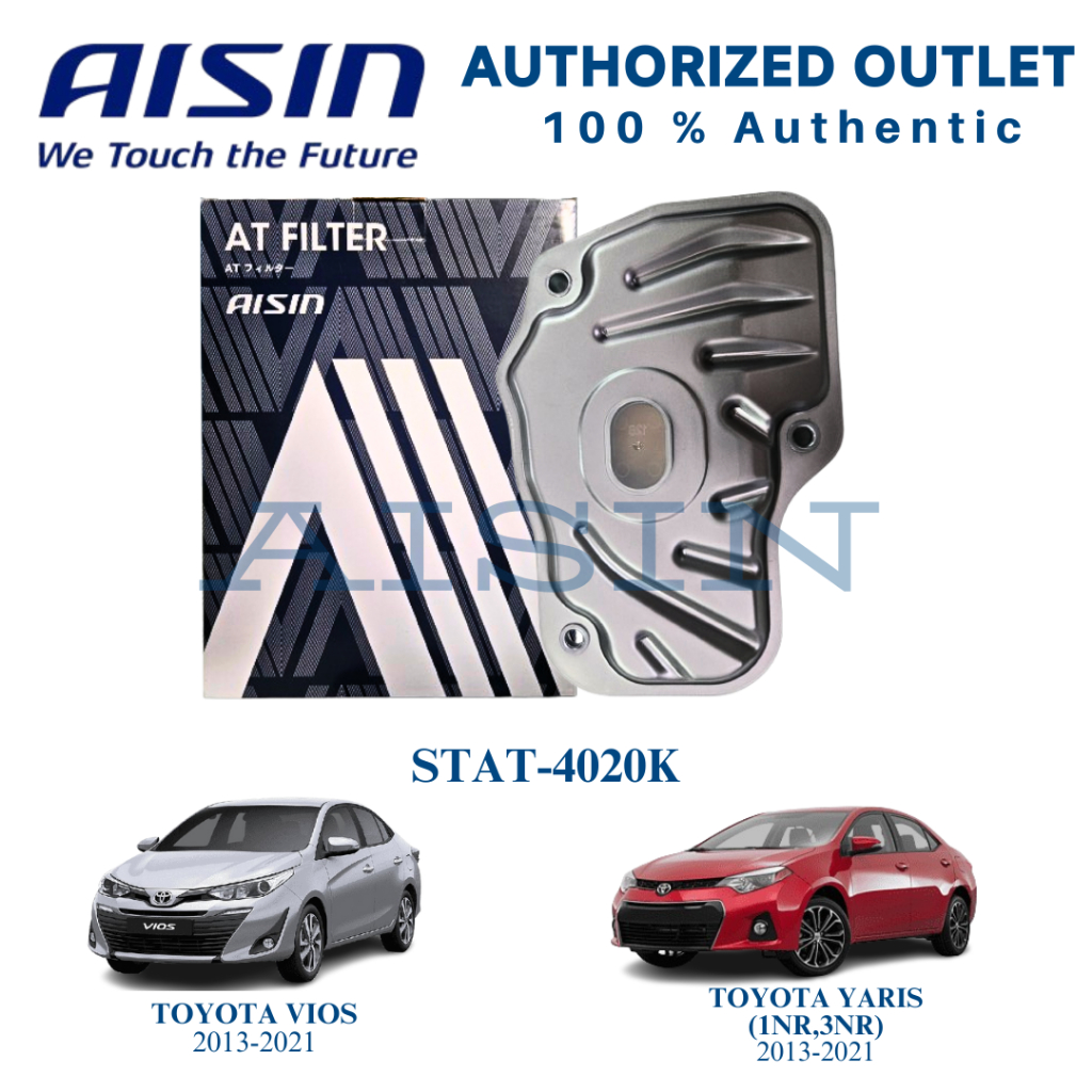 AISIN AUTOMATIC TRANSMISSION FILTER w/ GASKET FOR TOYOTA VIOS, YARIS 1NR/3NR 2013-2021(STAT ...