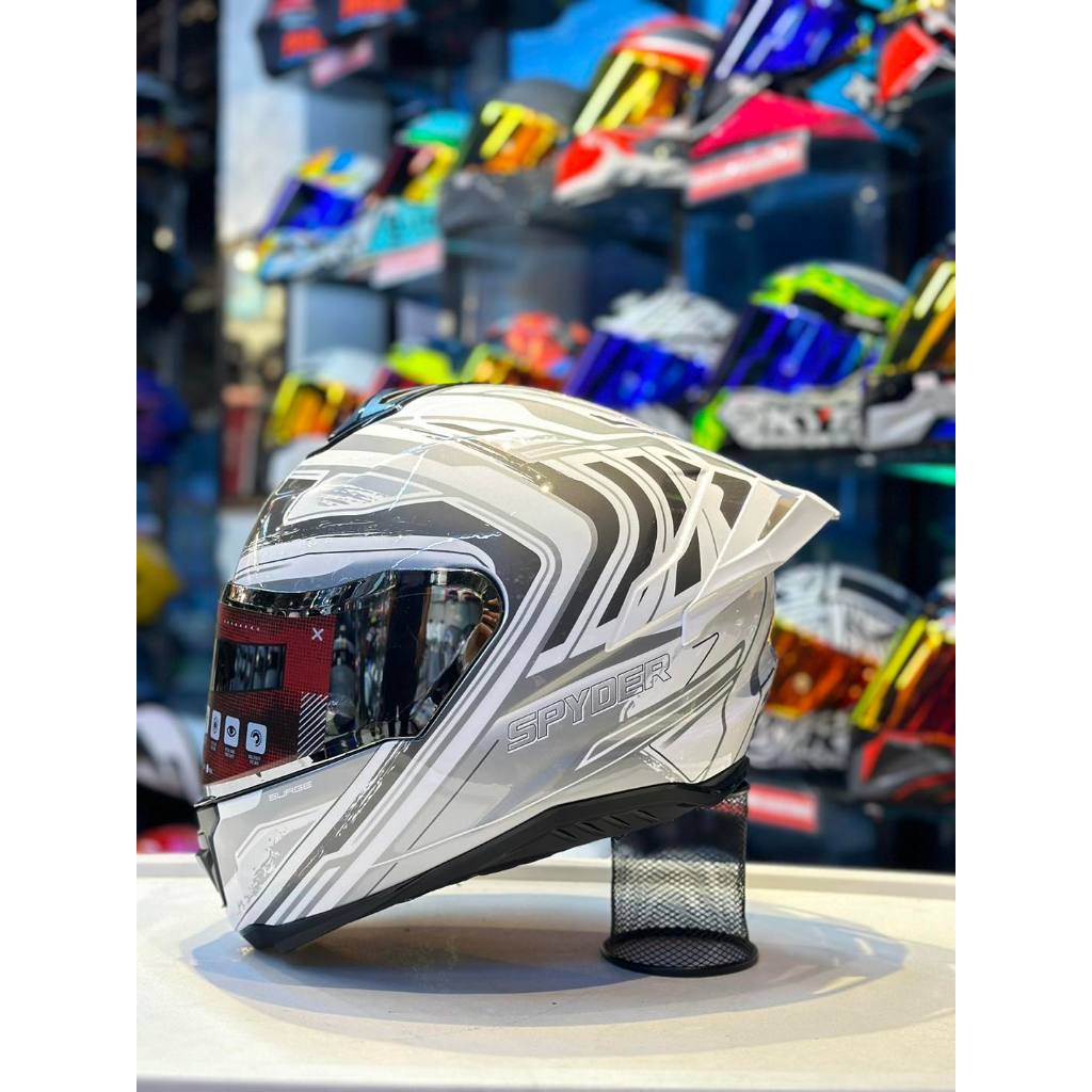 SPYDER SURGE FULLFACE SINGLE VISOR WITH FREE LENS HELMET | Shopee Malaysia