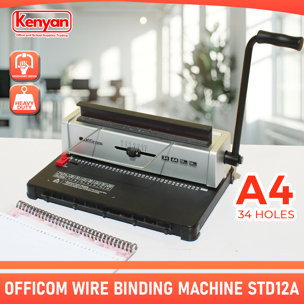 Wire Binding Machine A4 size STD12A 34 Holes Heavy Duty Binder Punch ...