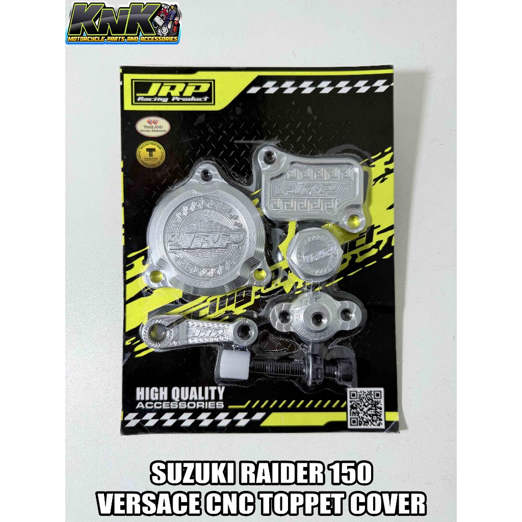 JRP CNC ALLOY VERSACEE TAPPET COVER SET V2 FOR SUZUKI RAIDER 150 CARB ...
