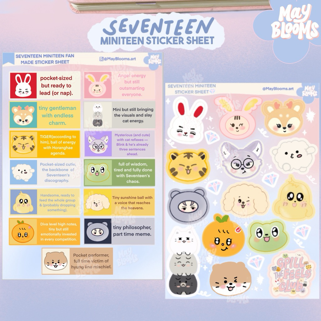 Seventeen Miniteen Stickers Seventeen Miniteen Seventeen Stickers