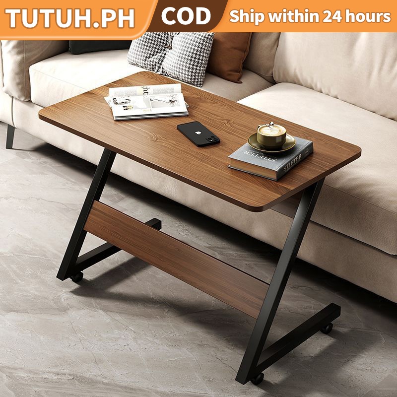 80CM Computer Table Movable Study Desk Bedside Movable Computer Table ...