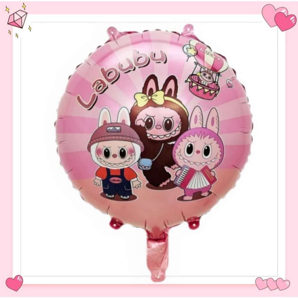 Mascot Cute 18 inches Hot Air Balloon Labubu Pop Mart theme party ...