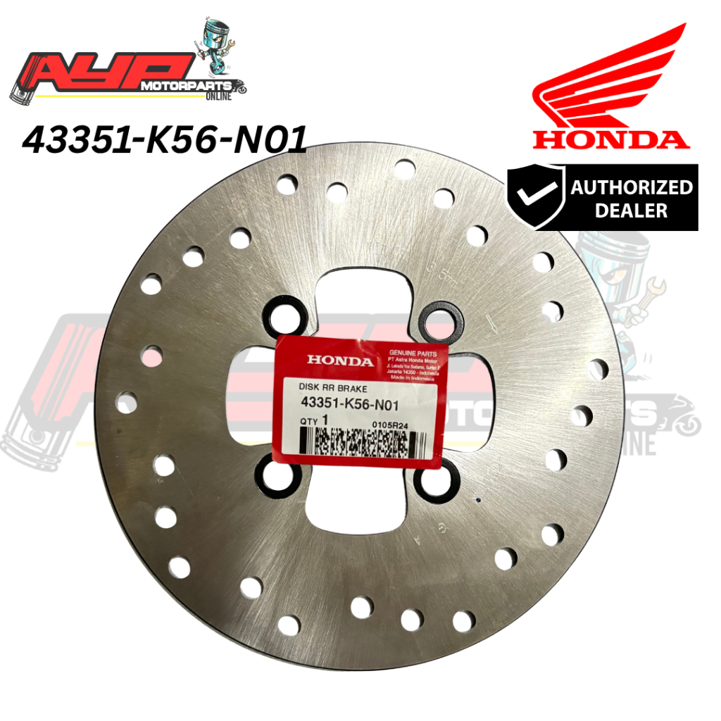 Honda XRM 125 Fi / RS 125 Fi / RS 150 Rear Brake Disc 43351-K56-N01 ...