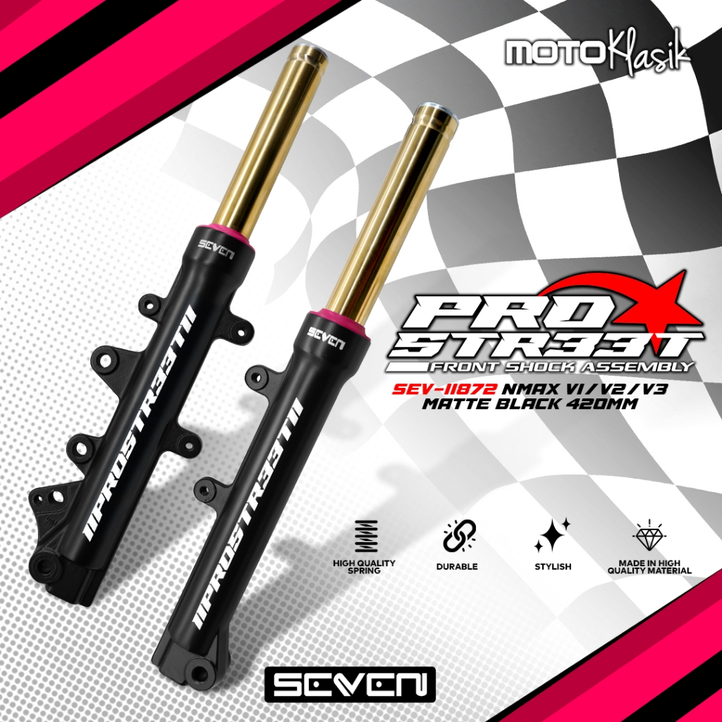 MOKOTO SEVEN SERIES PRO STREET FRONT SHOCK ASSY NMAX ADV PCX CLICK BEAT ...
