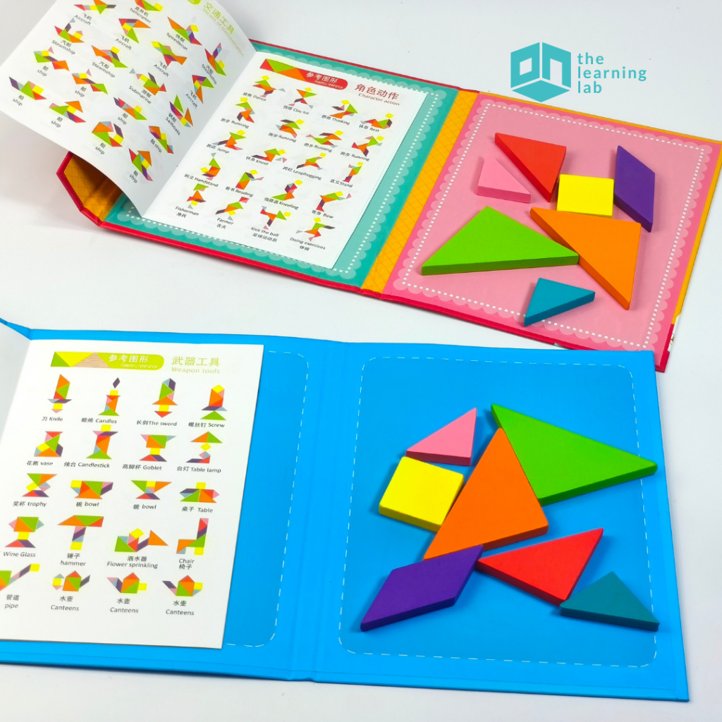 Learning Lab MNL- Magentic Tangram Puzzle Game for Kids Montessori ...
