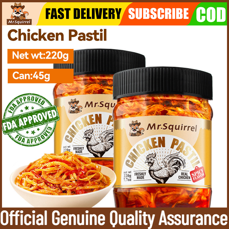 Mr.Squirrel 220g Spicy Chicken Pastil Halal Foods Pastil Ready-To-Eat ...