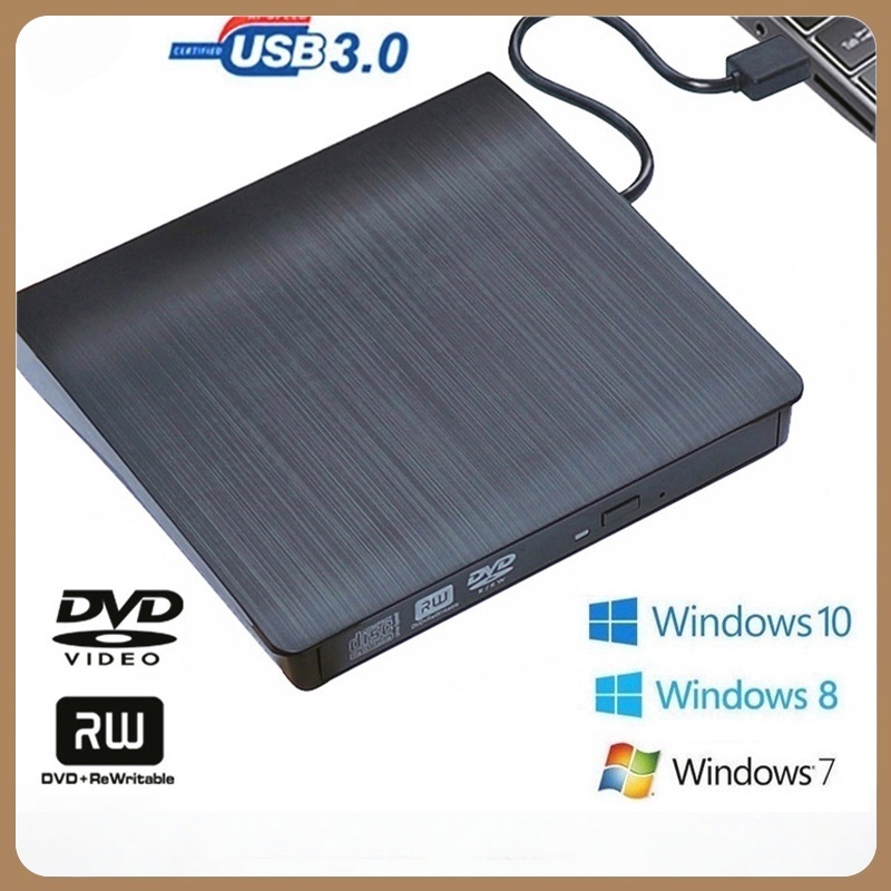 External DVD Optical Drive USB 3.0 CD DVD ROM CD RW Player Reader ...