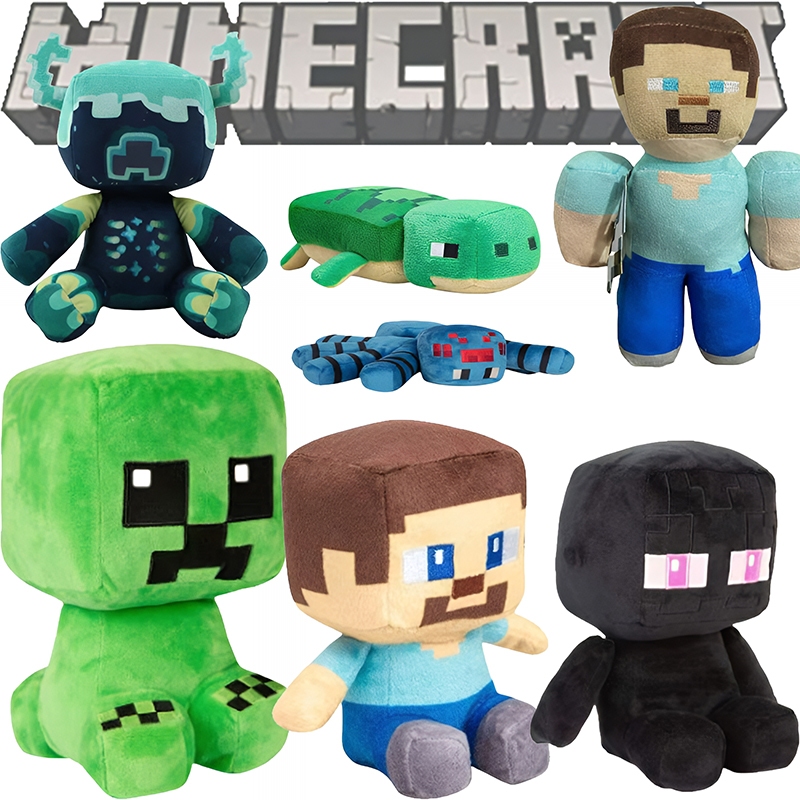 Minecraft Movie 2025 MC Plush Doll Creeper Steve Enderman Zombie Warden ...