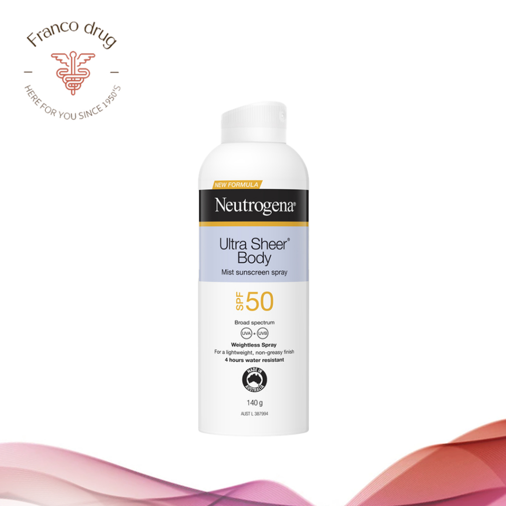 Neutrogena Ultra Sheer Body Mist Sunscreen SPF 50 | 140g | Shopee Malaysia