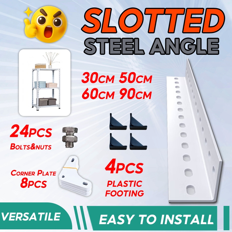 Slotted Steel Angle Bar 1"X1"X1.3mm Stainless Steel 304 Diy Storage Shelving | Shopee Malaysia