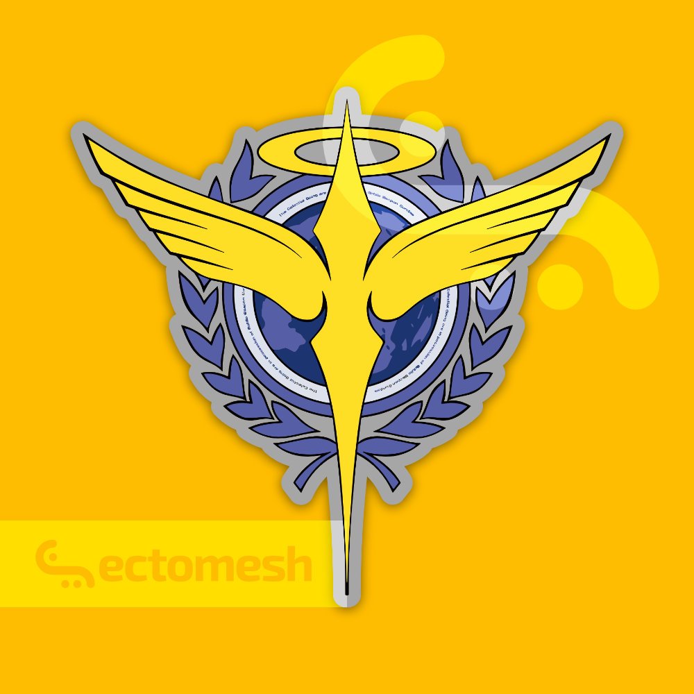 Celestial Being Logo - Gundam Vinyl Waterproof Sticker by EctoMesh ...