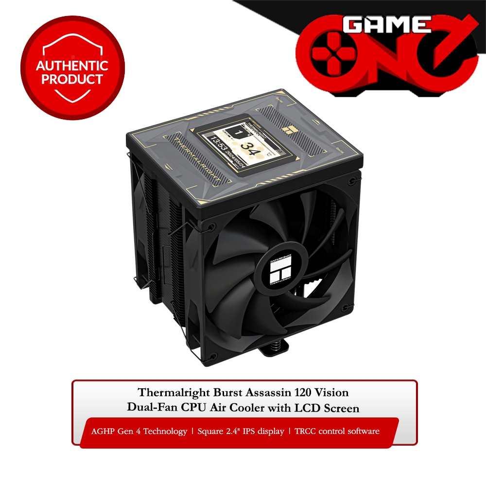 Thermalright Burst Assassin 120 Vision Dual-Fan CPU Air Cooler with LCD ...