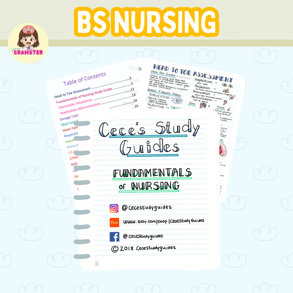 Cece's Study Guides (BS Nursing Reviewer) | Shopee Malaysia