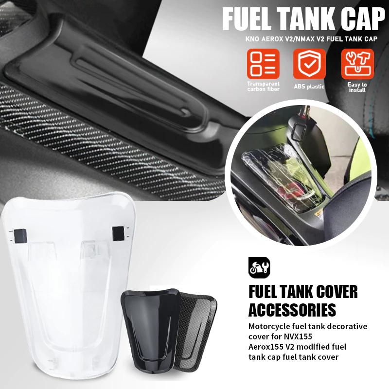 Yamaha NMAX V2 Aerox V2 Gas Tank Cover Trasparent Carbon ABS Plastic ...