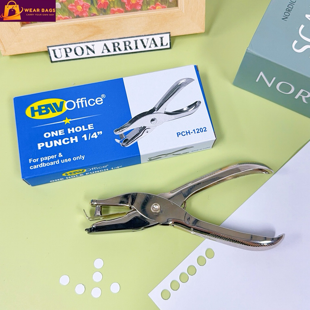 HBW Single Hole Puncher Hand Held Paper Punch Ticket Craft One Hole ...