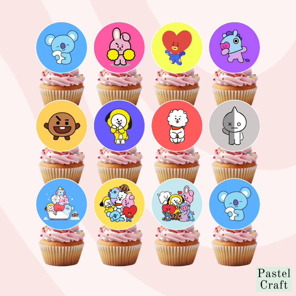 BT21 Cupcake Toppers | Shopee Malaysia
