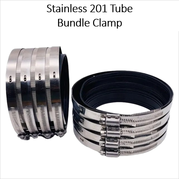 3-8 Inches Stainless 201 Tube Bundle Clamp Flexible Pipe Joint Metal ...