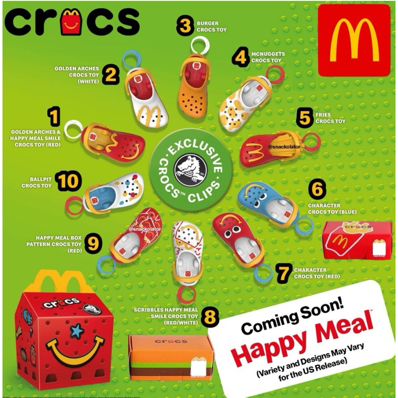 McDonald’s x Crocs Happy Meal Toy Clips | Shopee Malaysia
