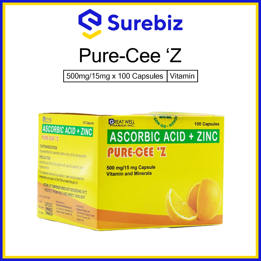 Pure Cee 'Z Asorbic Acid + Zinc (100 Capsules) | Shopee Malaysia