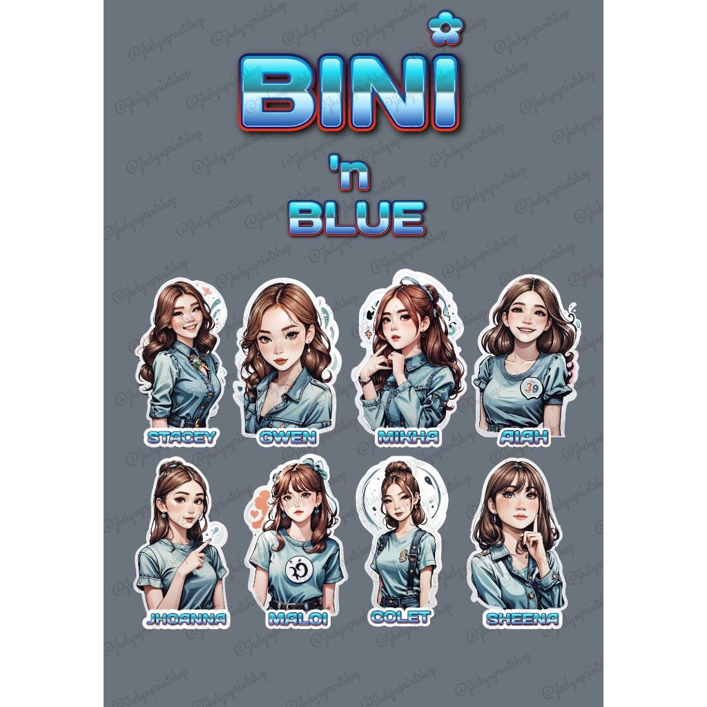 BINI Stickers Collections (16pcs/pack) | Shopee Malaysia