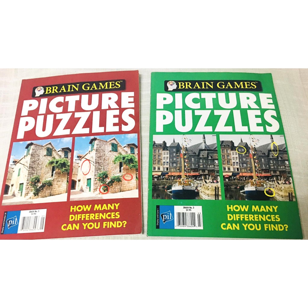 Brain Games Picture Puzzles Spot the Difference Book Set | Shopee Malaysia