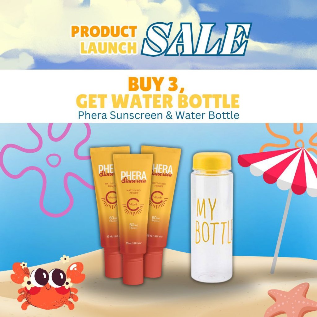 Mixtrue Beauty Phera Sunscreen (3 Pieces with Free Tumbler) | Shopee Malaysia