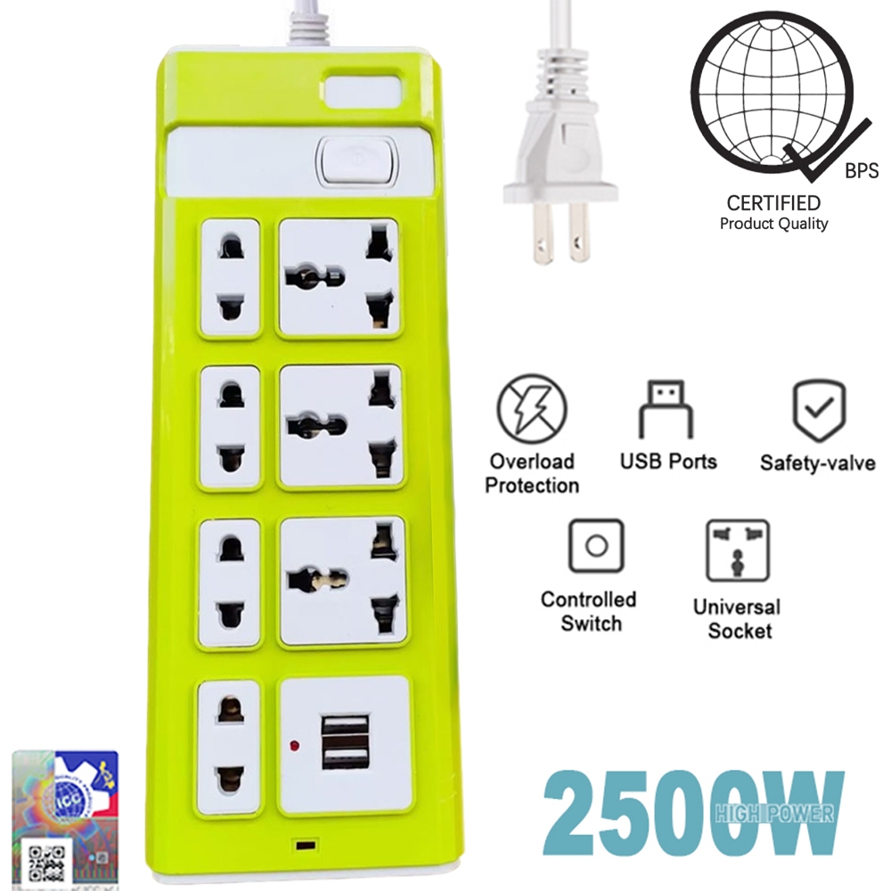 High-power Extension cord socket with switch USB extension socket power ...