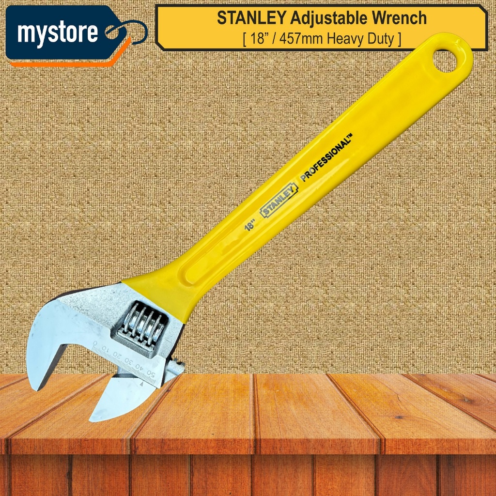 STANLEY PROFESSIONAL 18 inches 457 mm Adjustable Wrench Heavy Duty 87-796 | Shopee Malaysia